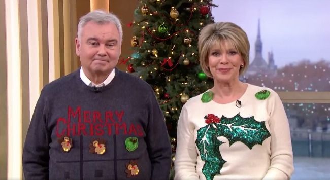 Who wore it best?! Ruth and Eamonn twin in sparkly Christmas jumpers ...