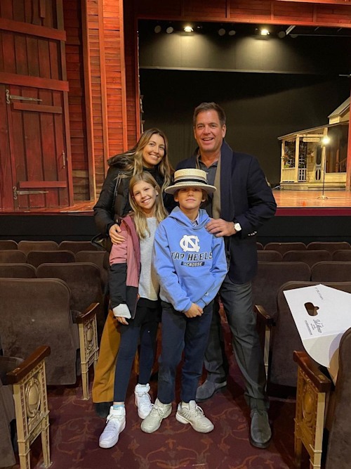 Michael Weatherly celebrates with wife Bojana and rarely-seen children ...