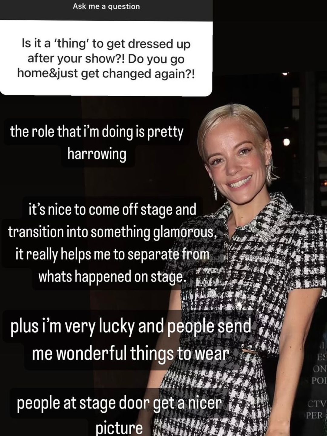 Lily Allen reveals how fashion helps her cope with 'harrowing' acting ...