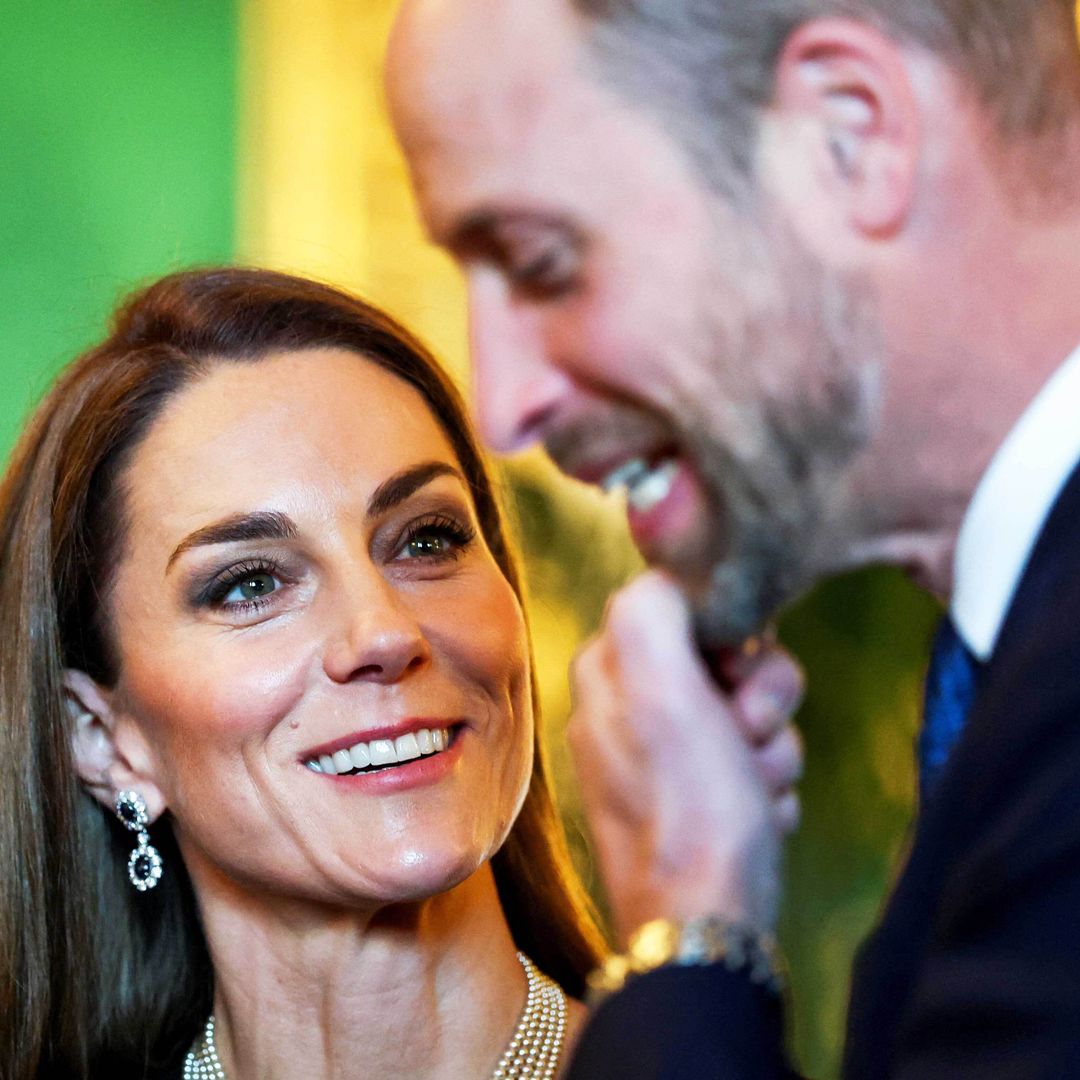 The moment Prince William made Kate Middleton laugh during glamorous ...