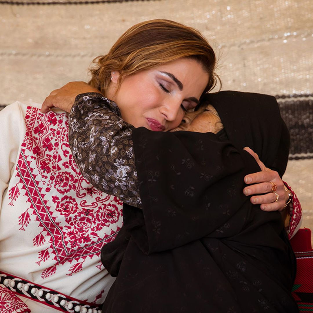 Celebrity daily edit: Queen Rania of Jordan makes an emotional visit