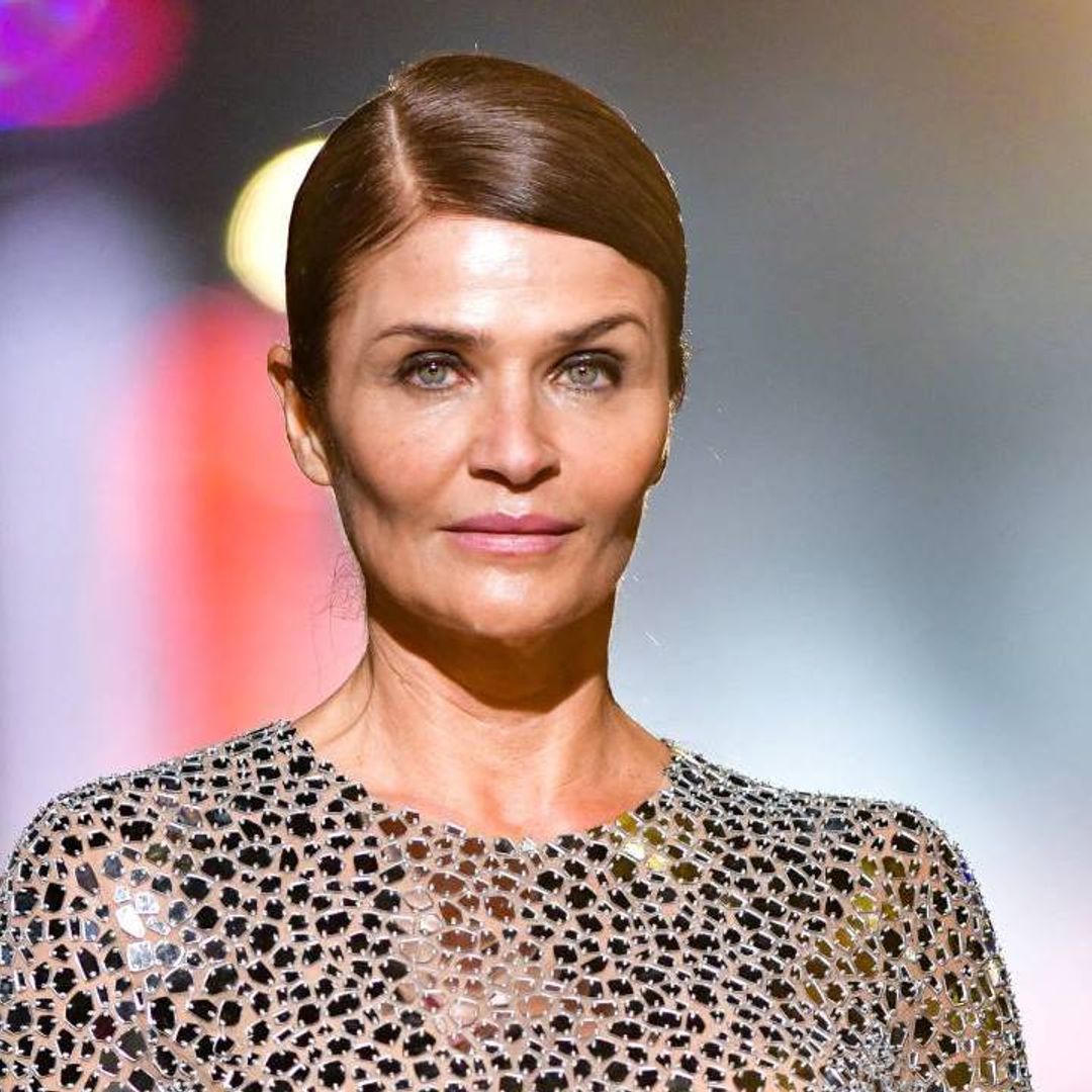Helena Christensen looks sensational in sculpting swimsuit as she ...
