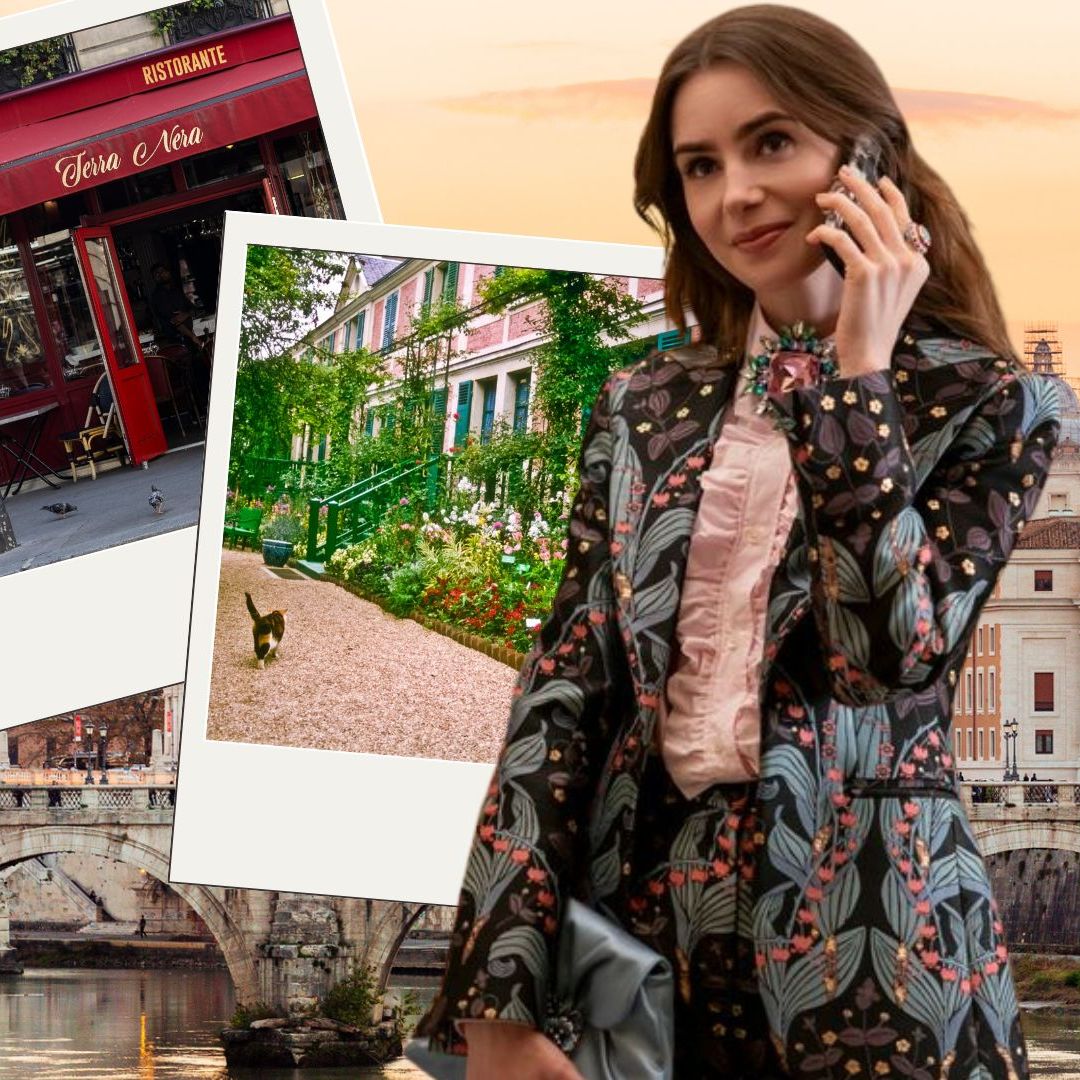 Lily Collins surprises in £3,600 racy leather catsuit for Emily in Paris | HELLO!