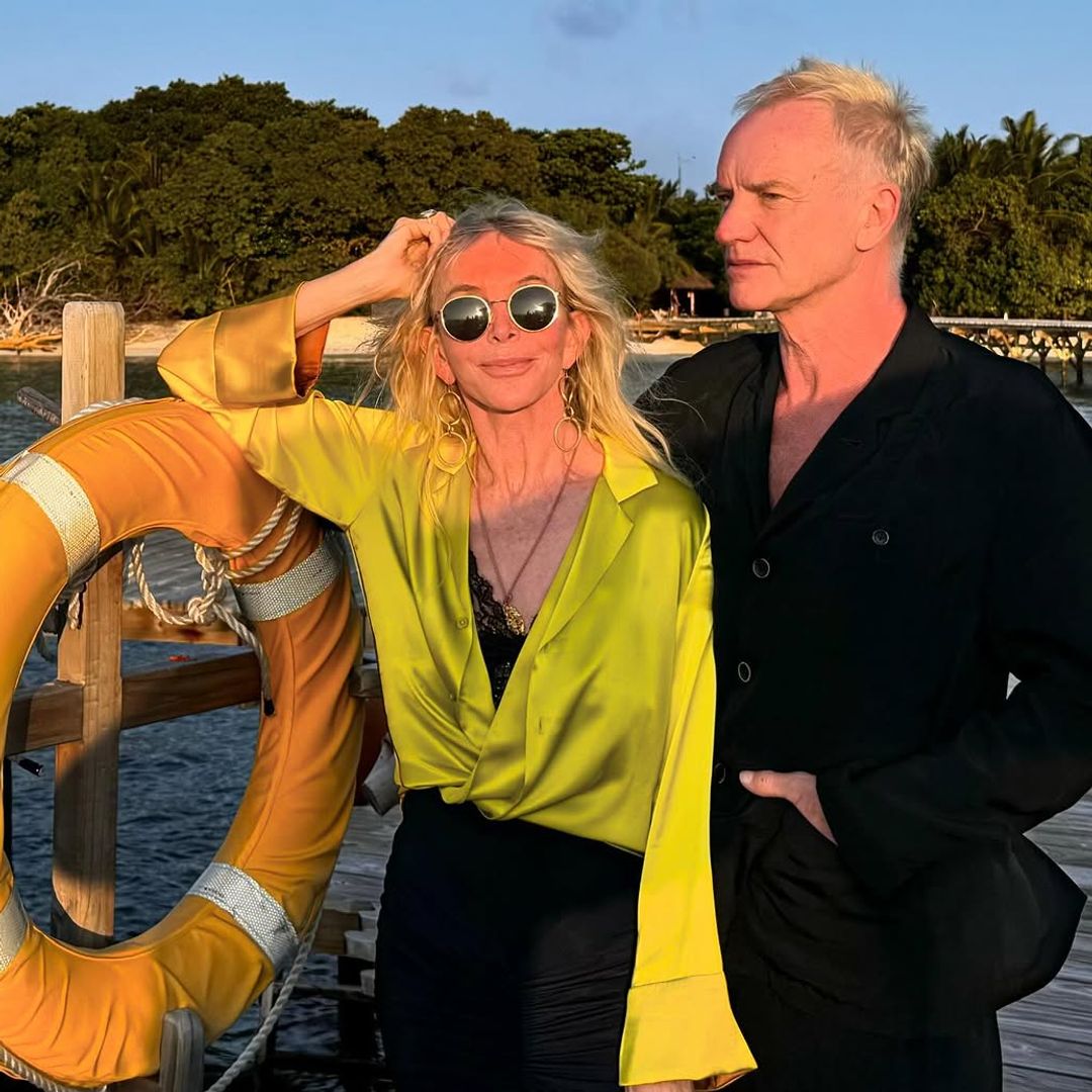 Sting's wife Trudie Styler rocks slinky stepmother-of-the-bride look - first look photos | HELLO!