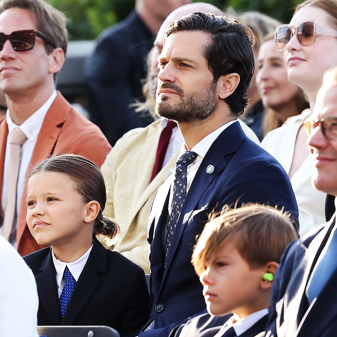 Prince Carl Philip and Princess Sofia make rare appearance with baby daughter Princess Ines at ...
