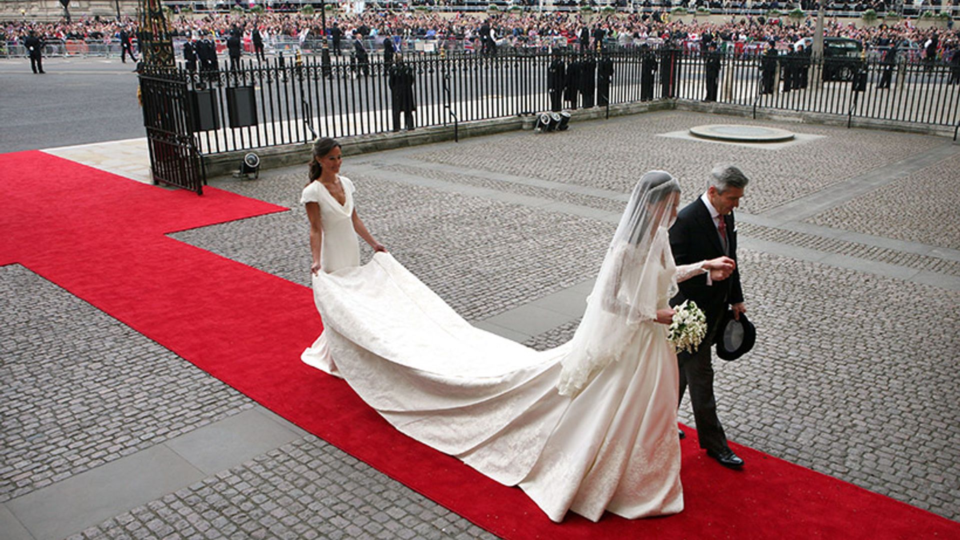 Michael Middleton's third walk up the aisle with Pippa