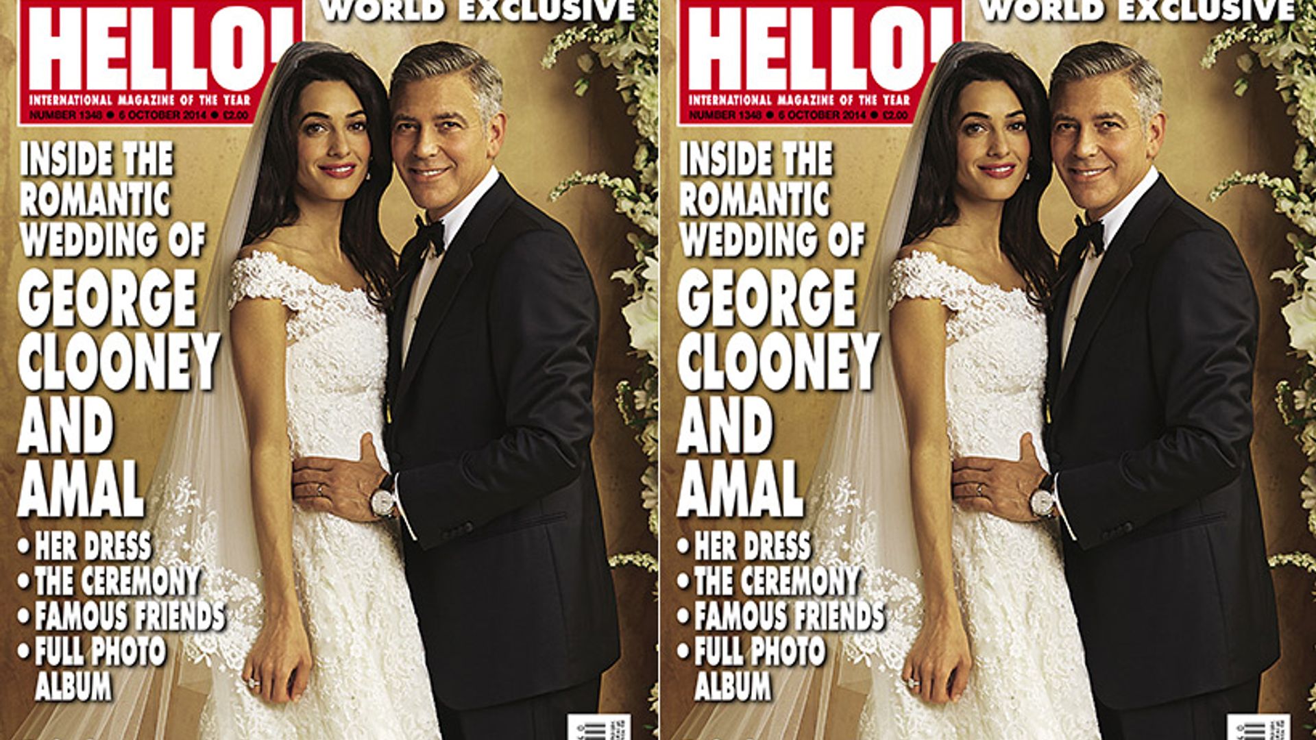 Flashback Friday: the story behind George and wife Amal Clooney's wedding cover | HELLO!