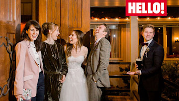 Downton Abbey's Allen Leech surrounded by co-stars on wedding ...