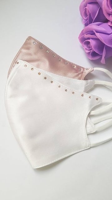 Wedding face masks and coverings for brides, grooms and guests | HELLO!
