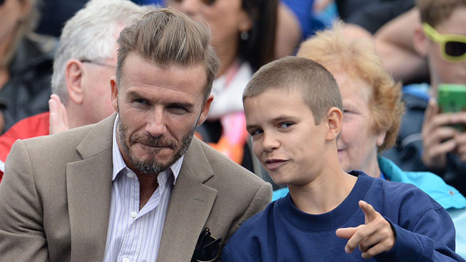 David Beckham and son Romeo enjoy day out at Queen's Club | HELLO!