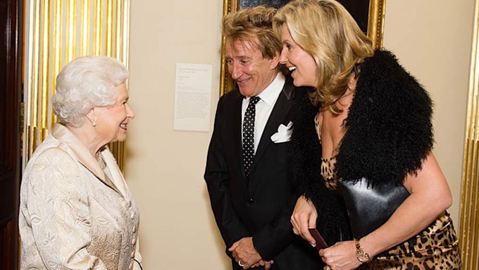 The Queen meets Rod Stewart hours after he is knighted | HELLO!