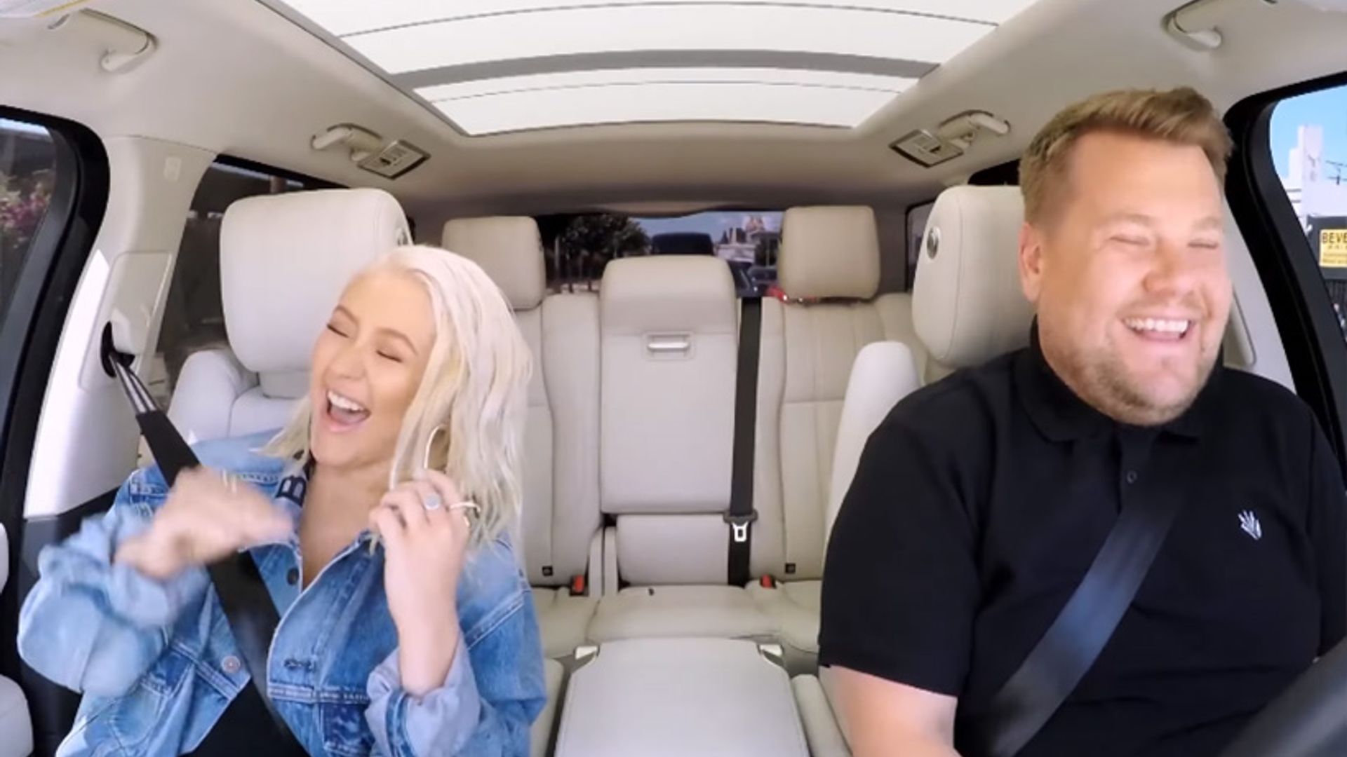 Watch Christina Aguilera's Carpool Karaoke with James Corden | HELLO!