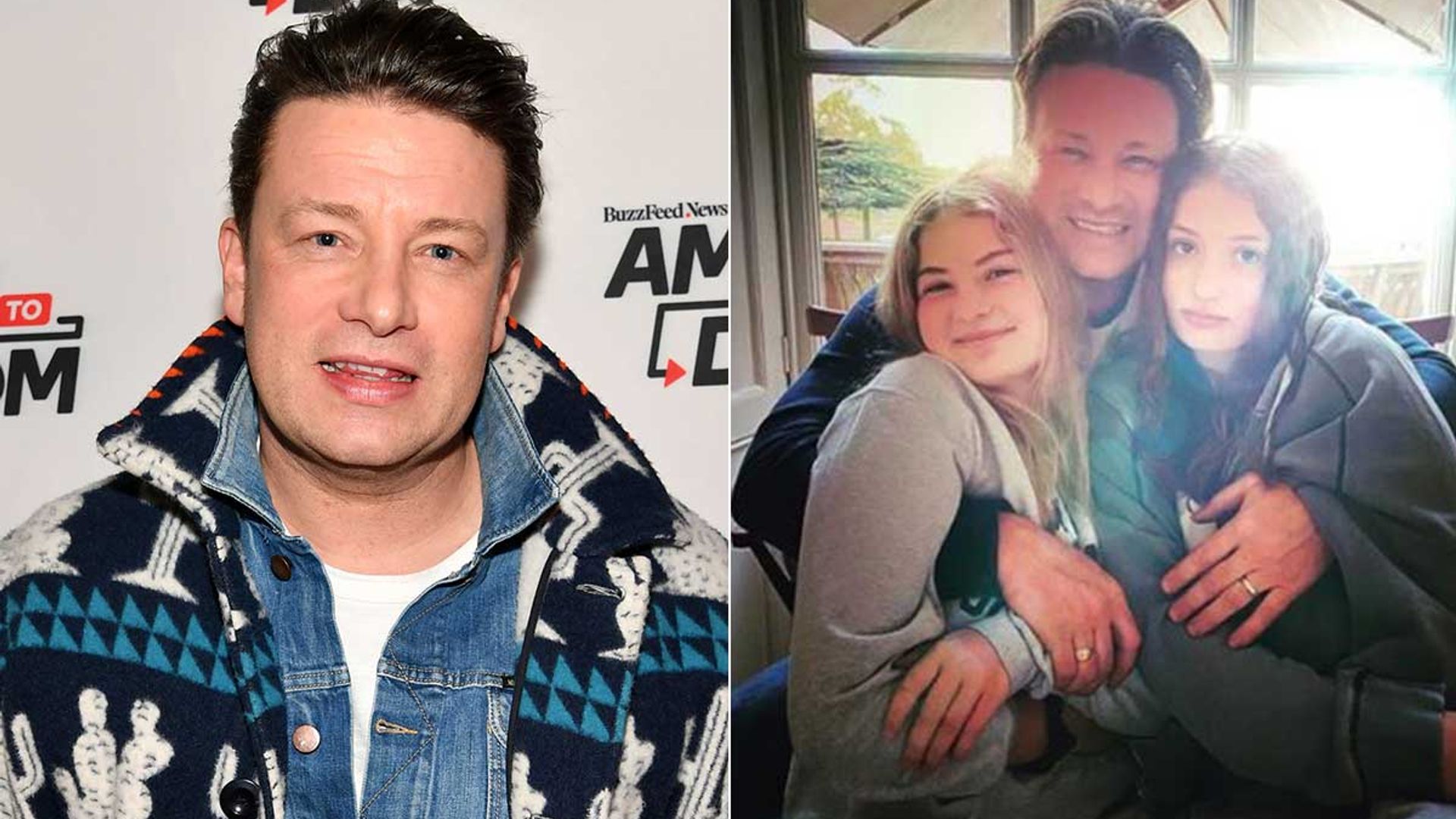 Jamie Oliver recreates must-see 15-year-old photo with daughters Poppy ...