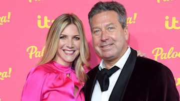 John Torode shows rare display of affection to wife Lisa Faulkner - see ...