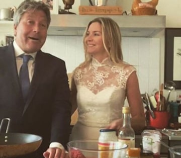 John Torode shows rare display of affection to wife Lisa Faulkner - see ...