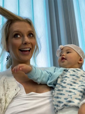 Rachel Riley's adorable baby daughter causes a stir on Countdown set ...