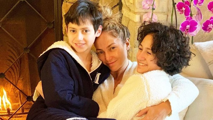 Jennifer Lopez's twins Emme and Max supported by brother Ryan in rare ...