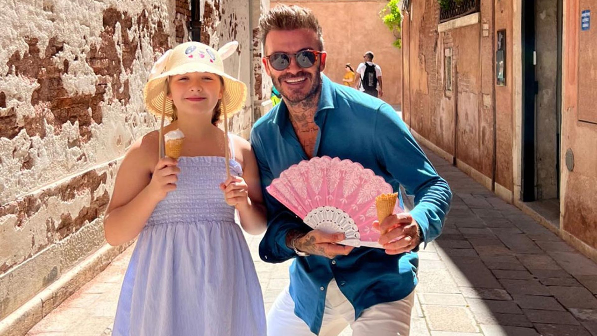 David Beckham shares incredible photo album of holiday with Harper ...