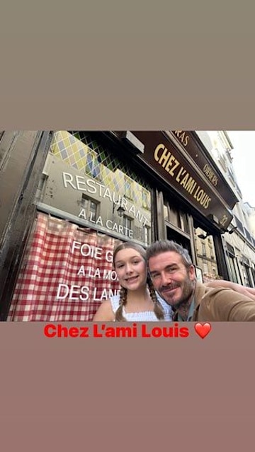 David Beckham and daughter Harper enjoy adorable Parisian breakfast ...