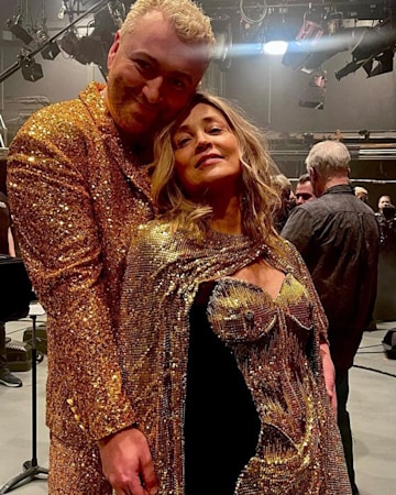 Sharon Stone drapes herself in sequins for dazzling surprise appearance ...