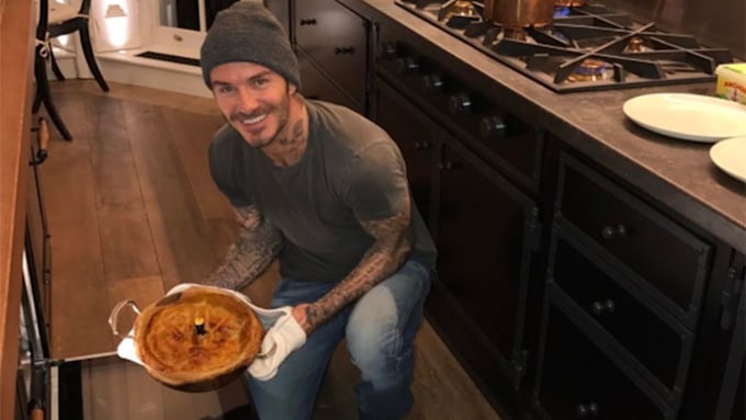 David Beckham shows off his impressive culinary skills | HELLO!