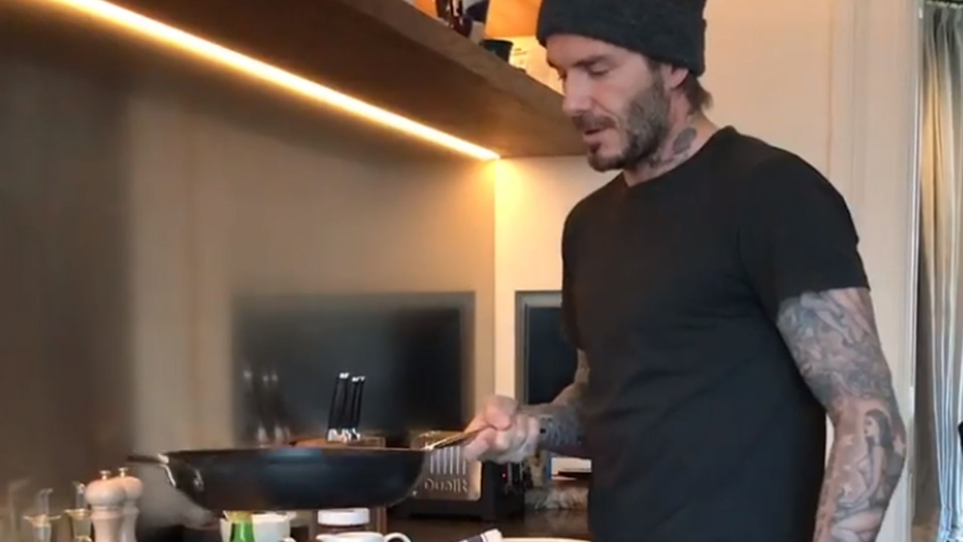 David Beckham makes unbelievable Nutella cake for his kids | HELLO!