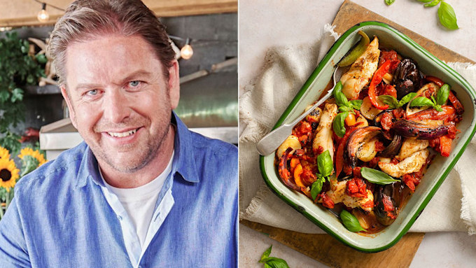 James Martin's roasted tomato chicken traybake recipe - the perfect ...