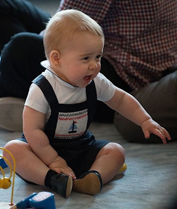 Prince George wears Petit Bateau dungarees for cute solo portrait | HELLO!