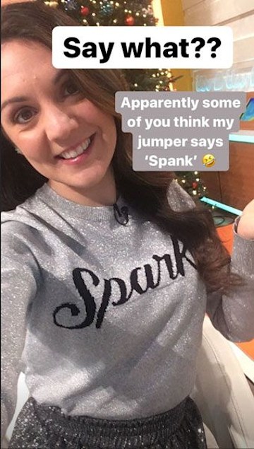 This is what Laura Tobin's Christmas jumper actually says - it's not as ...