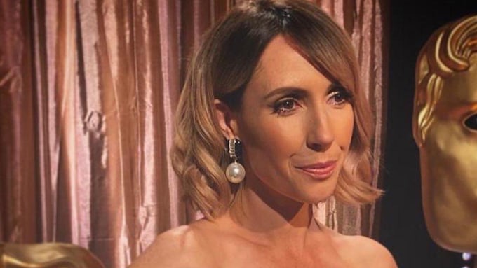 The One Show's Alex Jones FLOORS fans in plunging white gown at Welsh ...