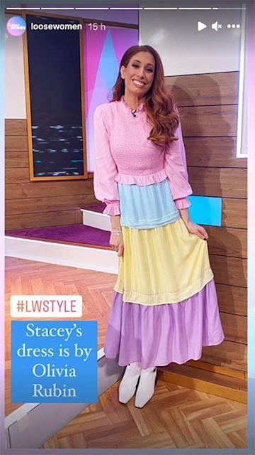Stacey Solomon dazzles in rainbow dress of dreams | HELLO!