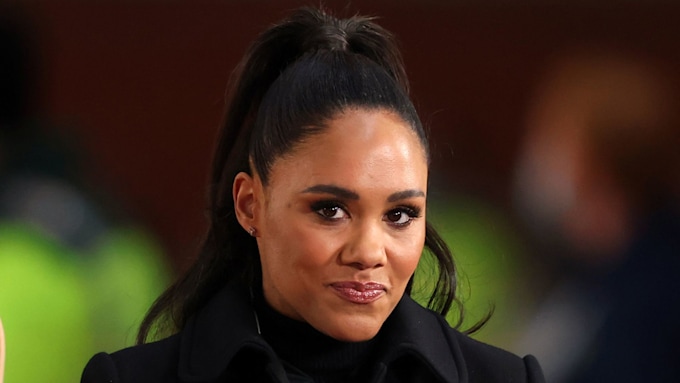 Alex Scott turns heads in knee-high leather boots and thigh-skimming ...