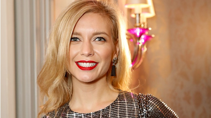 Countdown's Rachel Riley reveals epic baby bump in ombre mini dress ...