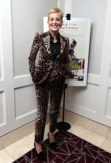Sharon Stone highlights phenomenal figure in bold skintight outfit | HELLO!