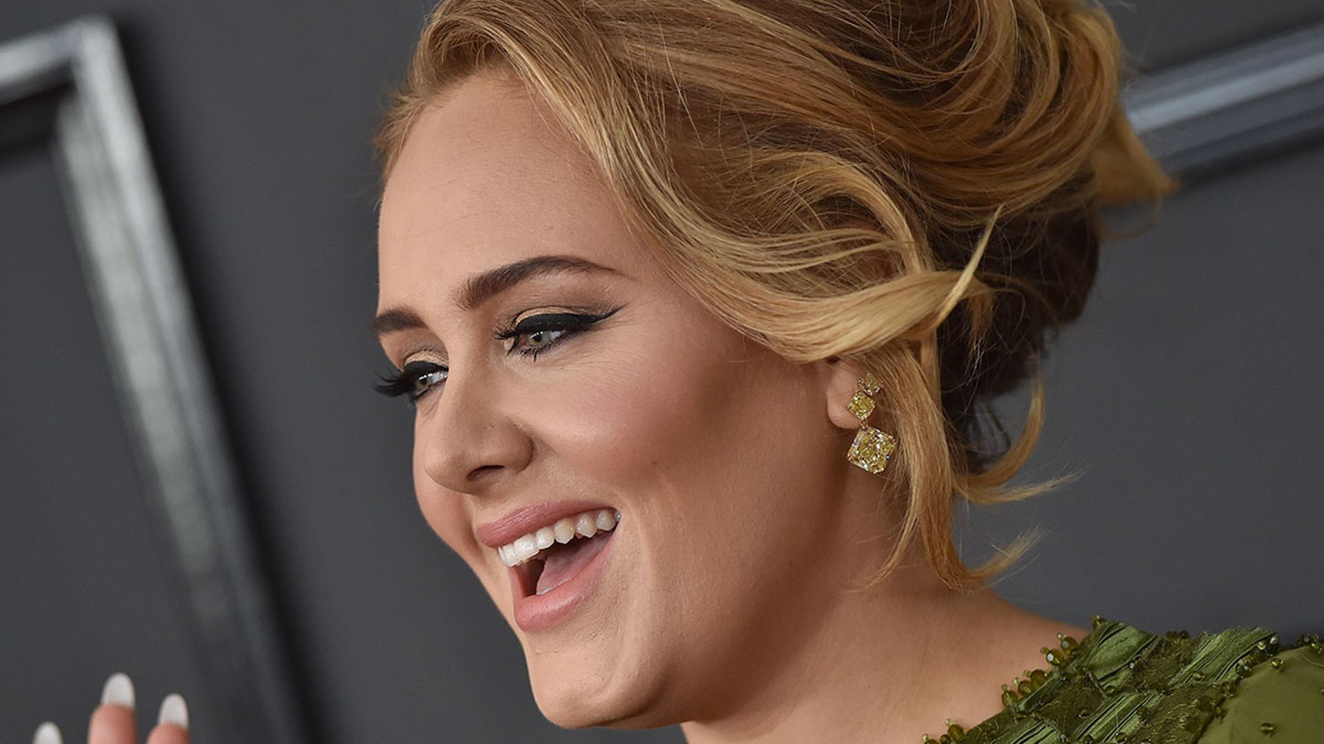 Adele looks glowing in striking scoop neck dress | HELLO!