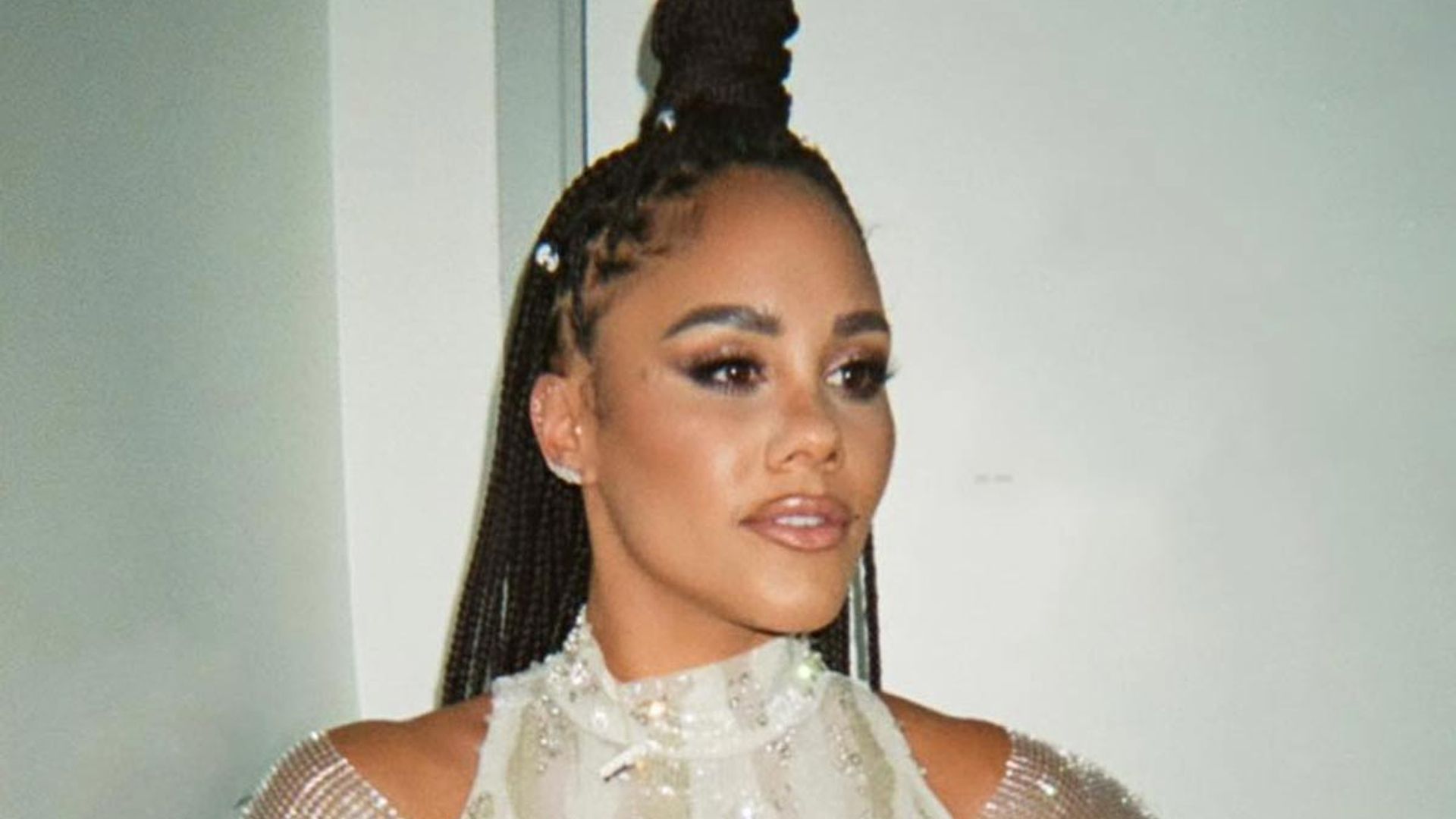 Alex Scott Sets Pulses Racing In Daring Bodycon Dress Hello