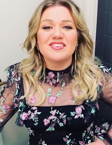 Kelly Clarkson wows in waist-cinching mini-dress as she celebrates ...