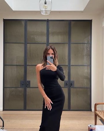 Victoria Beckham's sassy snap in slinky LBD seriously divides fans | HELLO!