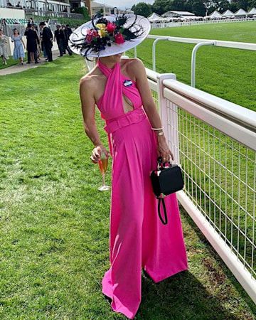 Helen Skelton stuns in risqué pink jumpsuit with plunging neckline at ...