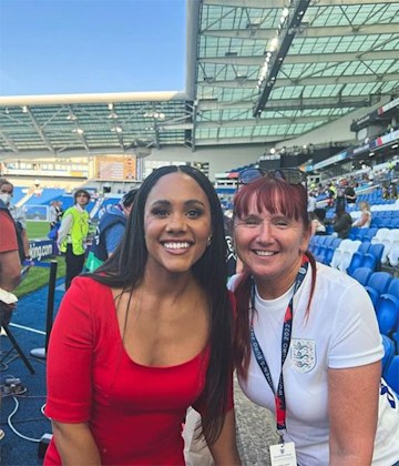 Alex Scott is a vision in red-hot gown - and wow | HELLO!