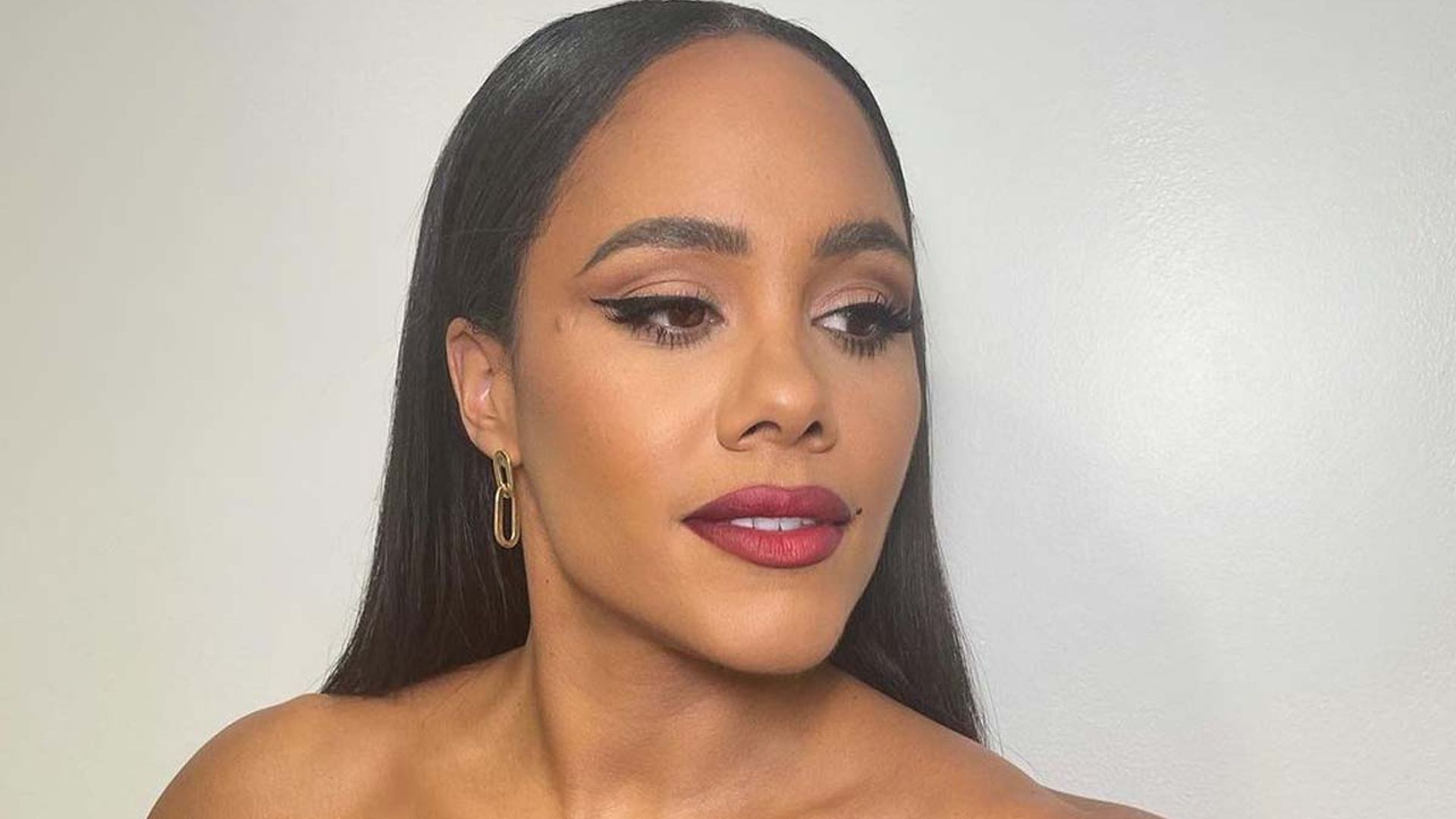 Alex Scott rocks red hot slinky mini dress for glamorous night out | HELLO!