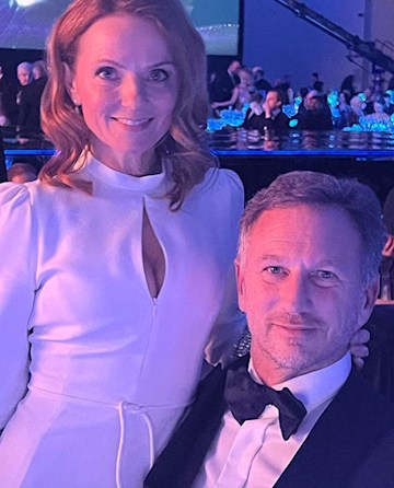 Geri Horner wows in the slinkiest keyhole cut-out gown for special ...