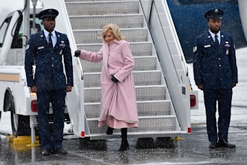 Jill Biden rocks racy knee-high boots and chic pink outfit | HELLO!
