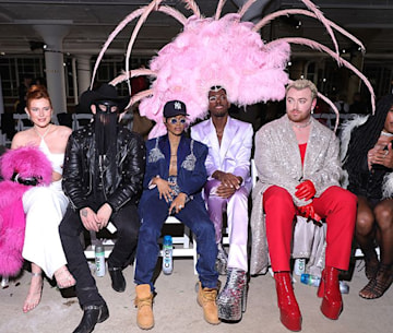 Sam Smith dazzles in sequin-clad coat post BRITs controversy | HELLO!