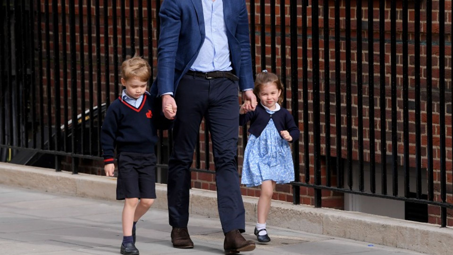 Royal baby: Princess Charlotte looks adorable in blue floral dress as ...