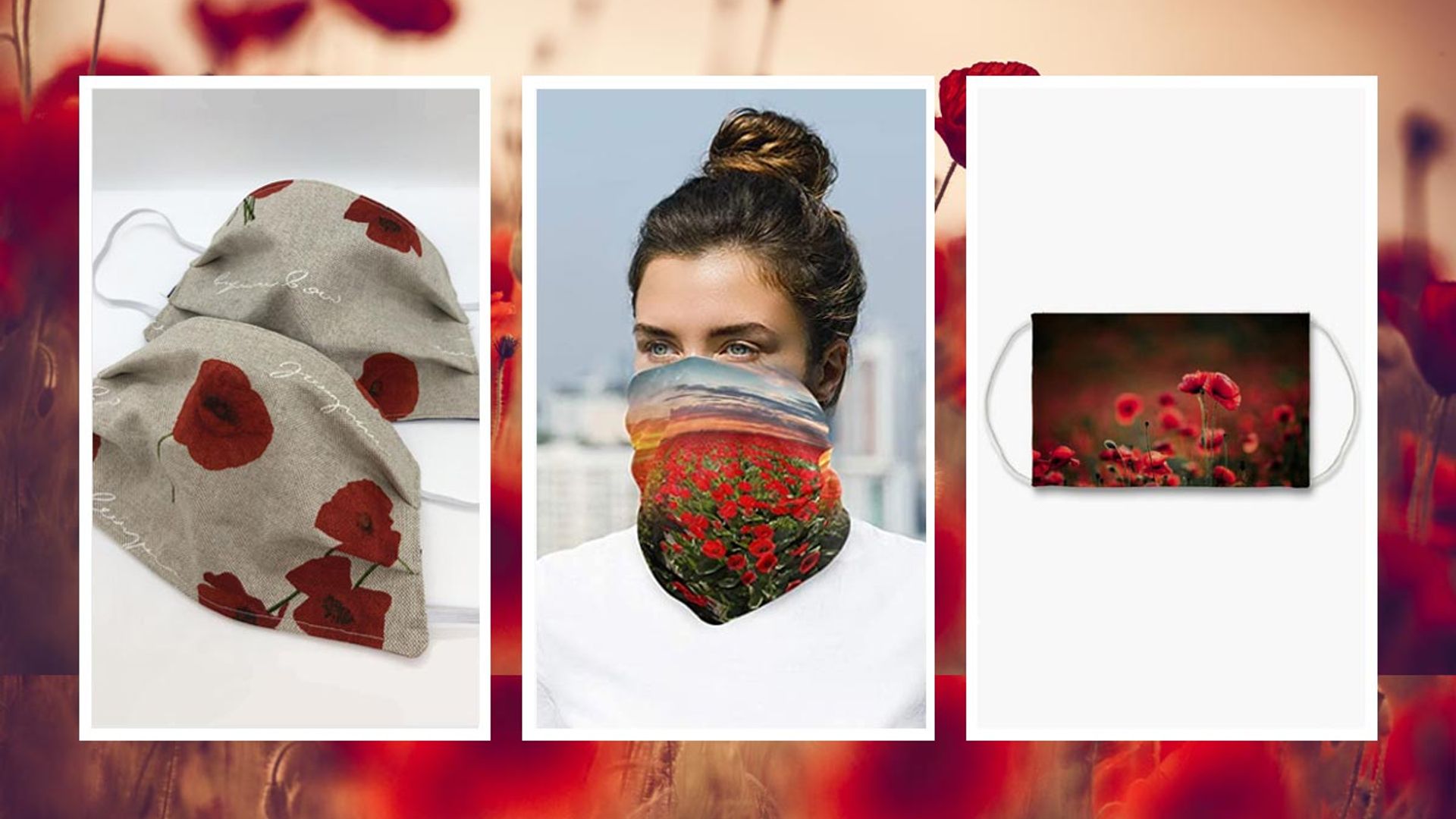 Poppy face masks to wear on Remembrance Sunday | HELLO!