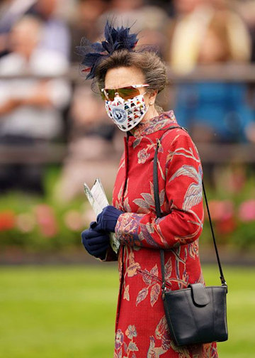 Princess Anne's wonderfully ornate outfit for the races is SO dramatic ...
