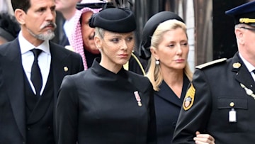 Princess Charlene of Monaco has sombre style moment at Queen Elizabeth ...