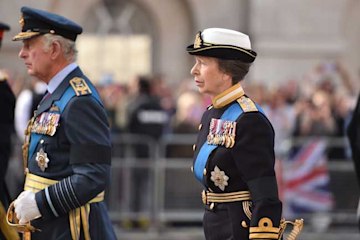Princess Anne looks stoic in uniform for Queen's funeral | HELLO!