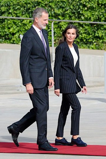 Queen Letizia and husband King Felipe twin in matching suits | HELLO!